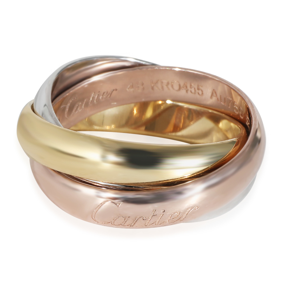 Cartier Classic Trinity Ring In 18k 3 Tone Gold - Gem